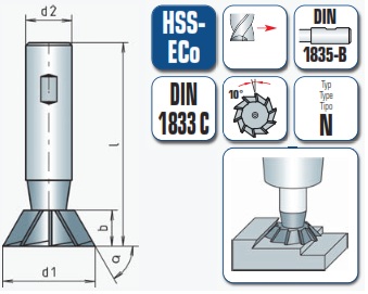 MAYKESTAG DOVETAIL CUTTERS DIN 1833 C | HSS Milling Cutters, Cutting Tools